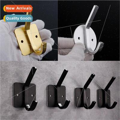 Space Aluminum Metal Bathroom Towel Clothes Hooks Hooks Stic