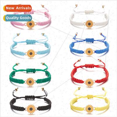 Fashion Pure Hand-Woven Sunflower Daisy Bracelet Friendship