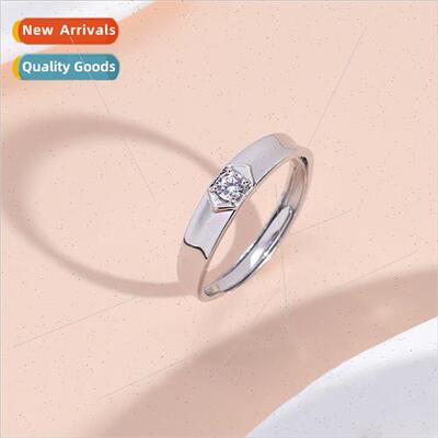 s925 silver ring men tide hundred niche simulation plain sil