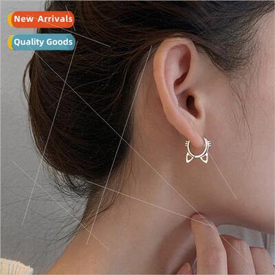 Cute Hollowed Out Cat Ear Studs INS Sweet Cat Summer Earring
