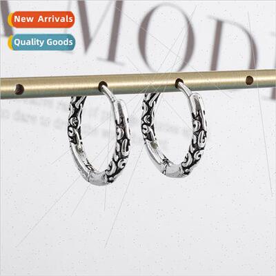 Classic Punk Vintage Pattern Sculpted Gothic Earrings Hip Ho