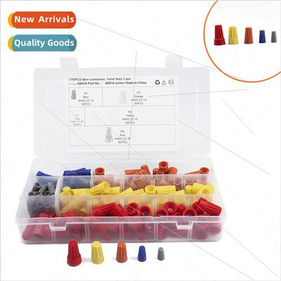-175PCS Boxed Nylon Terminal Crimp Caps Screw Type Crimp Cap
