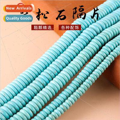 Blue turquoise spacer beads handmade DIY beads bracelet jewe