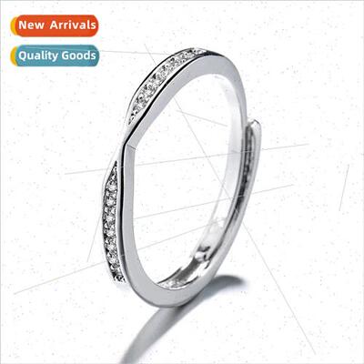 Full diamond finger ring opening female Korea chic tide simp