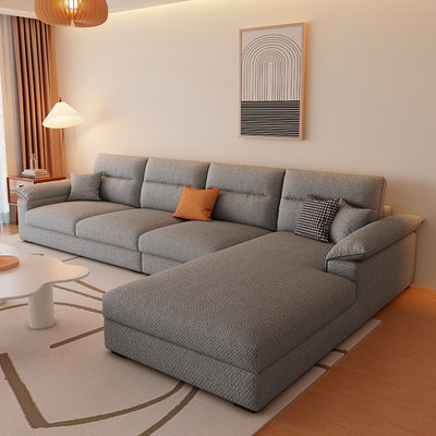 CBD新款棉麻布艺沙发北欧简约现代轻奢客厅小户型乳胶科技布贵妃