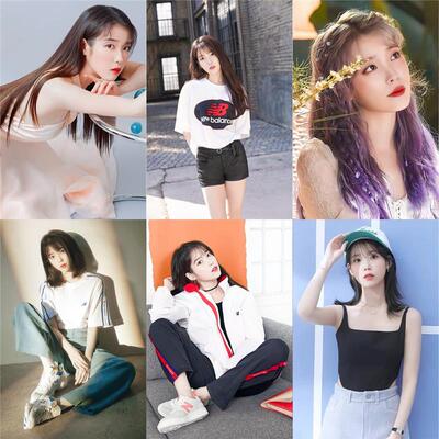 IU李知恩女明星海报大尺寸 高清女生卧室宿舍自粘写真防水墙贴画