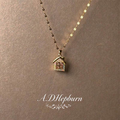 A.DHepburn小屋爆闪锁骨链高奢女