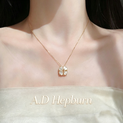 A.DHepburn四叶草锁骨链女款