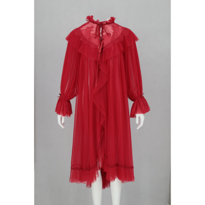 【微瑕疵捡漏】CA BRIDA晨袍吉庆红纱睡袍女法式微性感CHW4I904D1