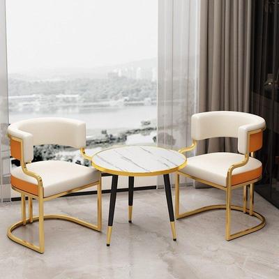 轻奢休闲沙发售楼处会客洽谈桌椅组合接待等候单人沙发椅酒店餐椅