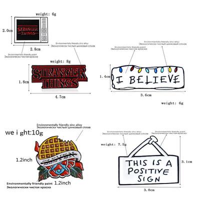 5styles Words Enamel Pin TV Stranger Thing I believe Positi