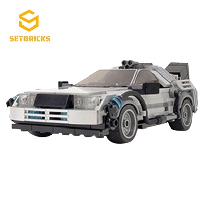 SETbricks影视周边回到未来时光车模型拼插颗粒拼装积木益智玩具