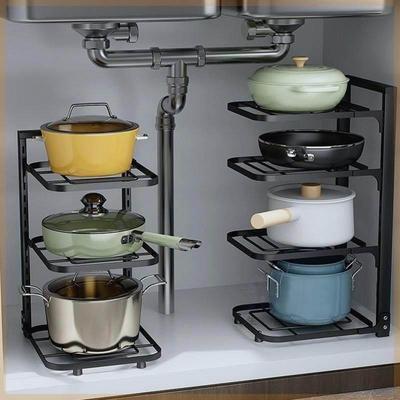 Pan rack Pot rack Organizer Kitchen storage rack Cabinet锅架
