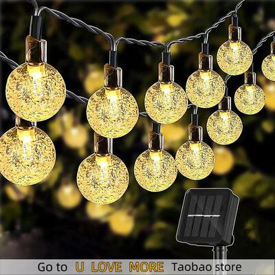 String Light Solar 100 LEDs Fairy Lights Outdoor Garden Wedd