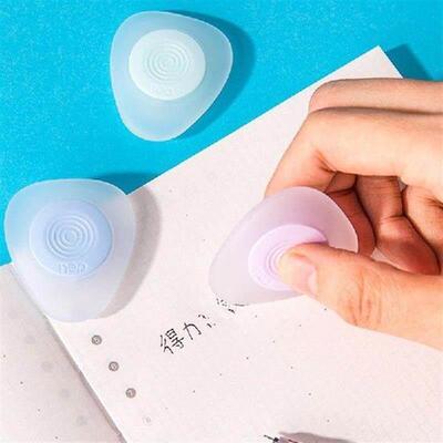 3Pcs Erasable Gel Pen Special Eraser Cute Cartoon Oval