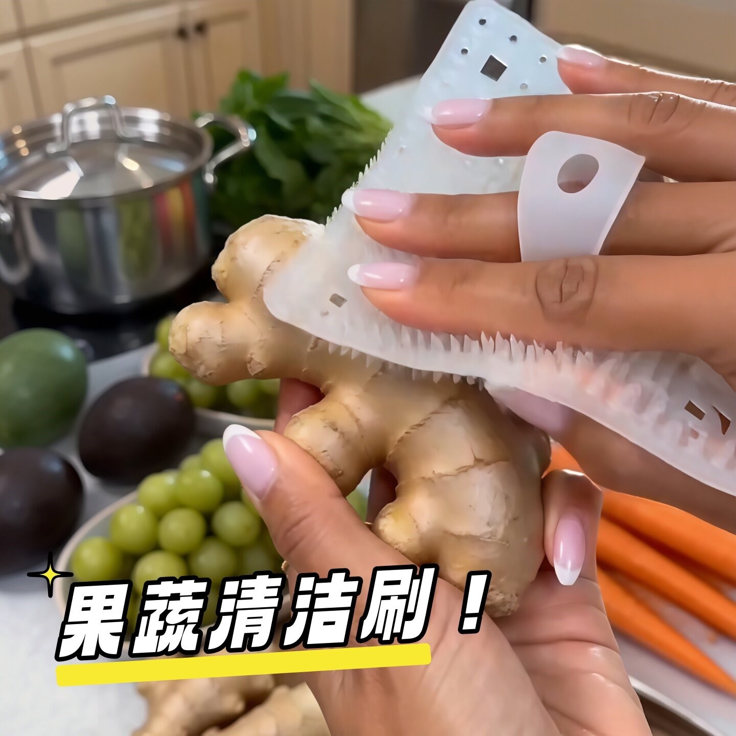 果蔬清洁刷家用刷锅刷碗神器多功能可弯曲厨房清洗刷水槽缝隙刷