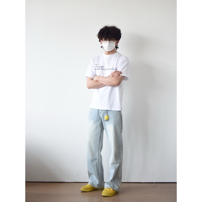 HFB百搭圆领短款纯棉短袖T恤男