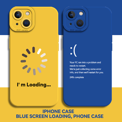 适用三星手机壳打工人蓝屏