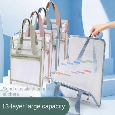 PET Document Storage Pouch Large Capacity 13 Layer