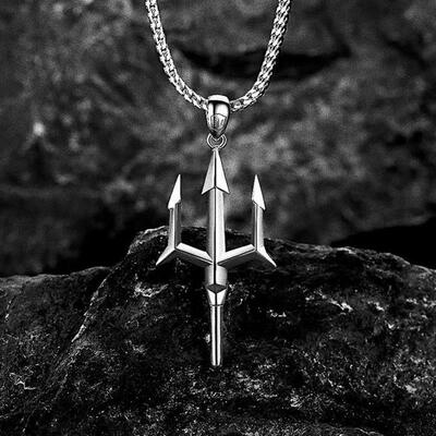 Neptune Trident Necklace Men