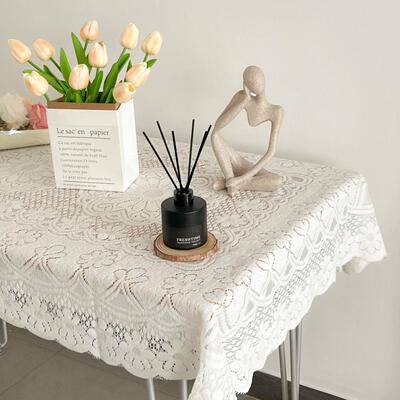 White lace tablecloth washing machine sofa dust cover 桌布