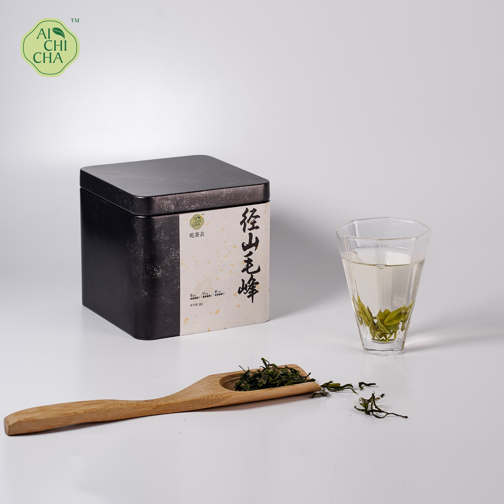 AICHICHA吃茶去2026年径山毛峰烘青绿茶罐装自己喝尝鲜50g