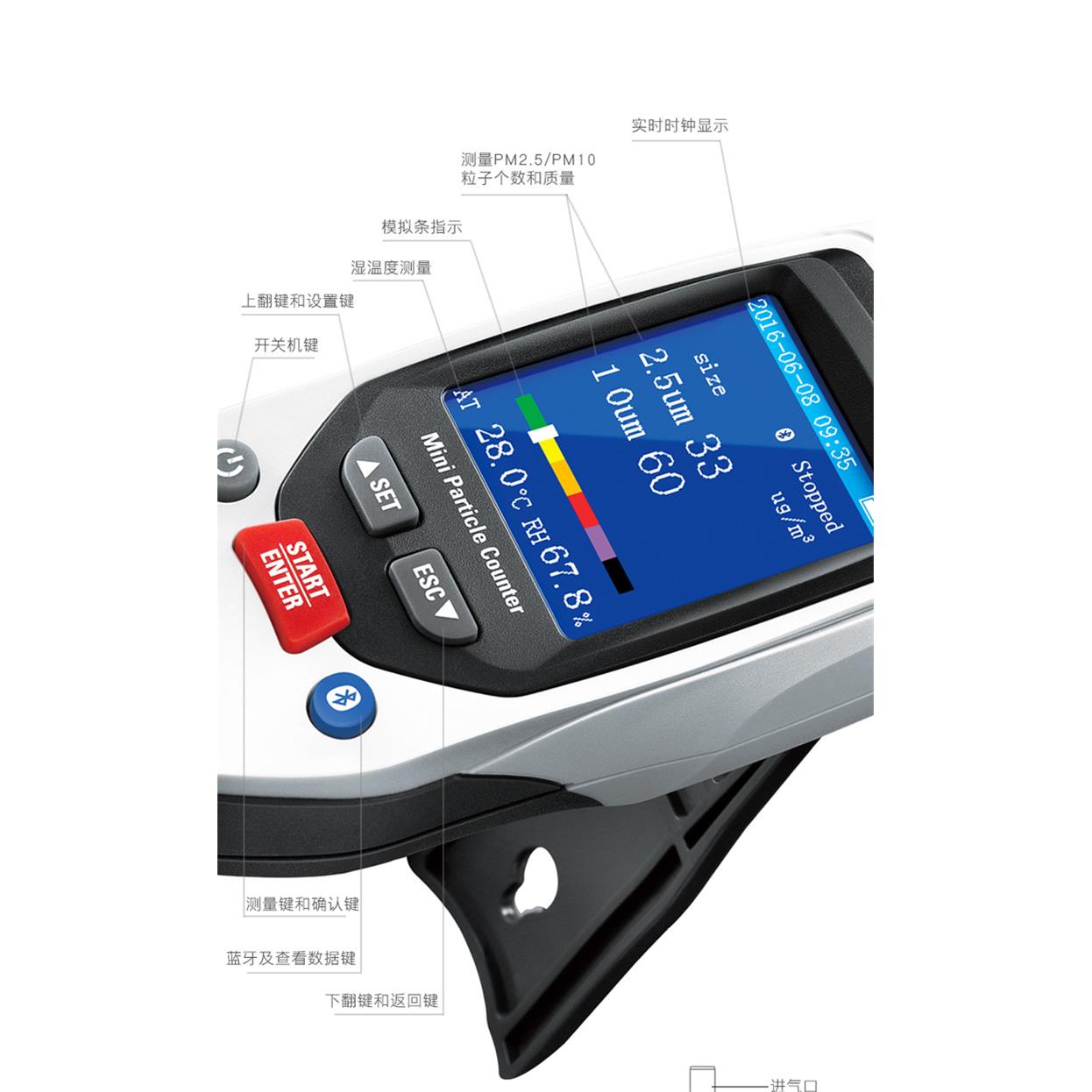 DT-96B粒子计数器新款PM2.5PM10空气质量粉尘颗粒物检测仪探