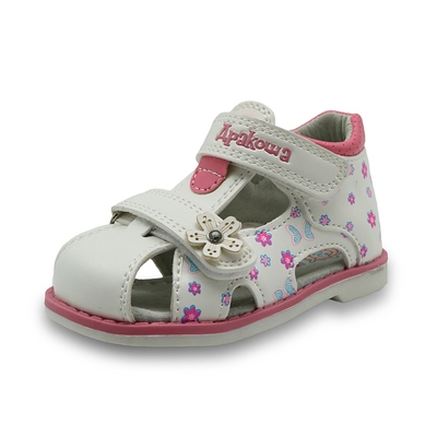 Summer Children Sandals for Girls PU Leather Floral Princess
