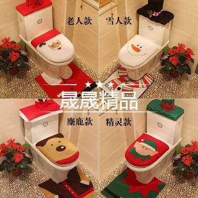 ChriStmaS Santa toilet Seat Cover XmaS CuShion deCorationS