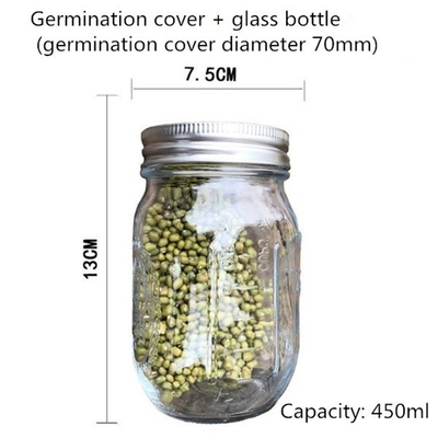 1Set Seed Sprouter Germination Cover Kit Sprouting Mason Jar