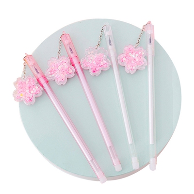 4pcs Cute Cherry Blossom Gel Pens for Kids Kawaii Stationery