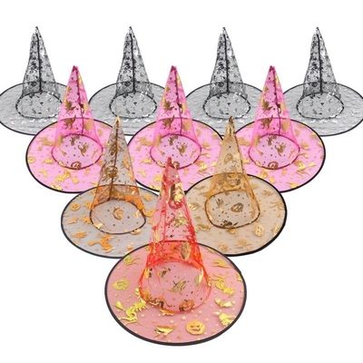 Halloween Lovely Printed Hat Wizard Multi Colors Beautiful