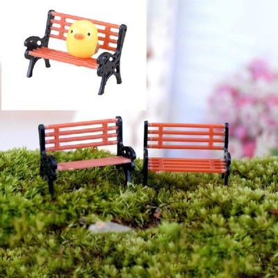 5 Pcs Park Chair Figurines Doll House Miniature Bench Micro