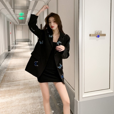 2020 autumn womens butterfly Sequins embroidery design fee