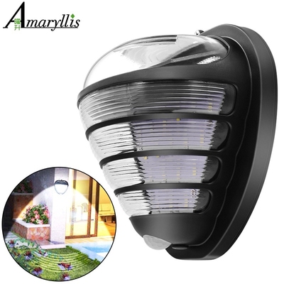Solar Powered Fence Wall Lights With Dim Light outdoor Water