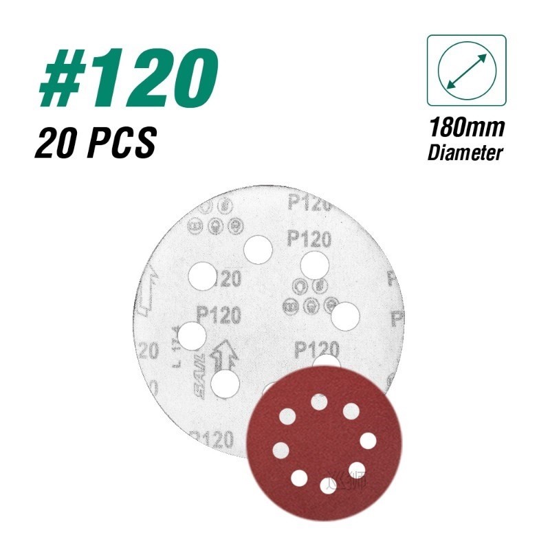 Sandpaper 180/215/225mm holes Sanding paper grits 180mm Elec_虎窝淘