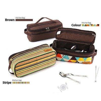 1pc Camping Cooking Storage Bag Portable Kitchen Tableware