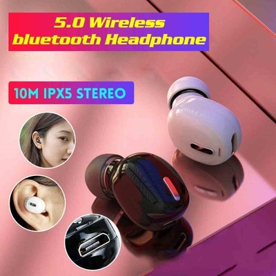 Mini In Ear 5.0 Bluetooth Earphone Hifi Stereo Wireless Hea