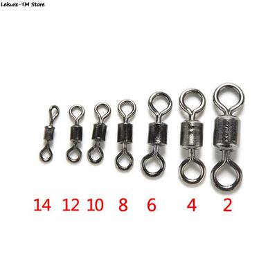 100Pcs Ball Bearing Stainless Steel Swivels Fishing Fish