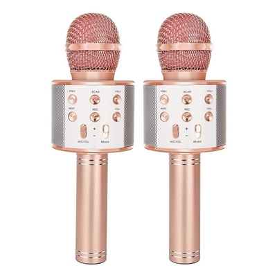 2 Pcs Wireless Bluetooth Karaoke Microphone,Handheld Microp