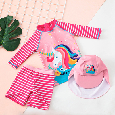 速发Girls Two Pieces Swiuit Uor Cute Swimwr BathigiSu t
