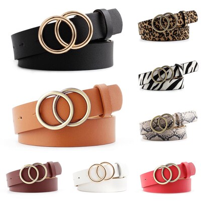 速发DoubletRig Wo Be t Fashio Wst Belt PU Lr  lB
