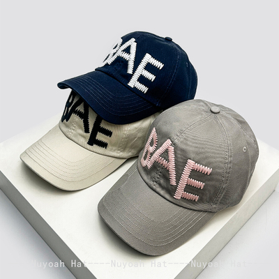 春秋BAE字母刺绣简约休闲棒球帽