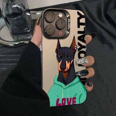 潮牌杜宾犬适用vivoS50ProminiS30s20s19s18s17s16手机壳彩银磨砂X300X200S学生Y500y300Ty200iy100iy78+y36m