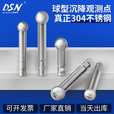 沉降观测点钉不锈钢大桥墩身测量控制点标志预埋件水准测钉