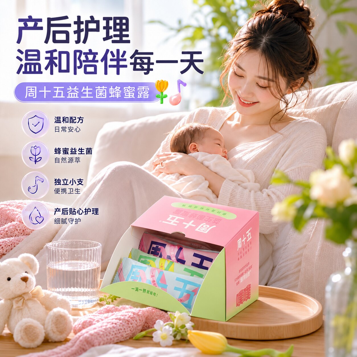 周十五外用益生菌蜂蜜露孕产妈妈产后使用独立便携居家常备