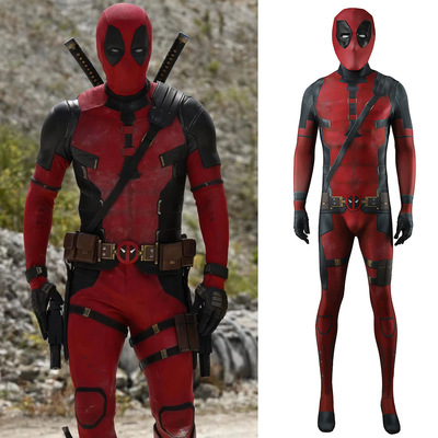 2024漫威死侍3死侍Deadpoolcosplay全套连体衣万圣节紧身衣
