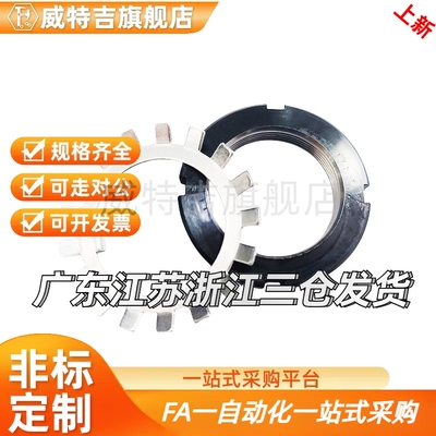 轴承用螺帽/齿型防松垫圈 JLN10 12 15 17 20 25 30 35 40