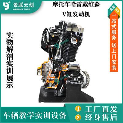 实物解剖摩托哈376戴维森V发雷动缸机实车训展示