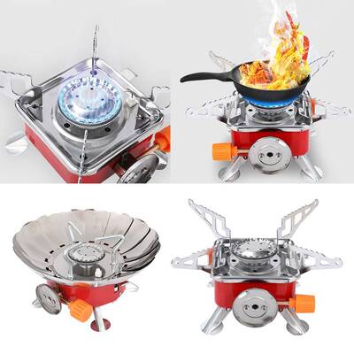 Mini Camping Gas Stove Cookout Folding Butane Burner Backpac